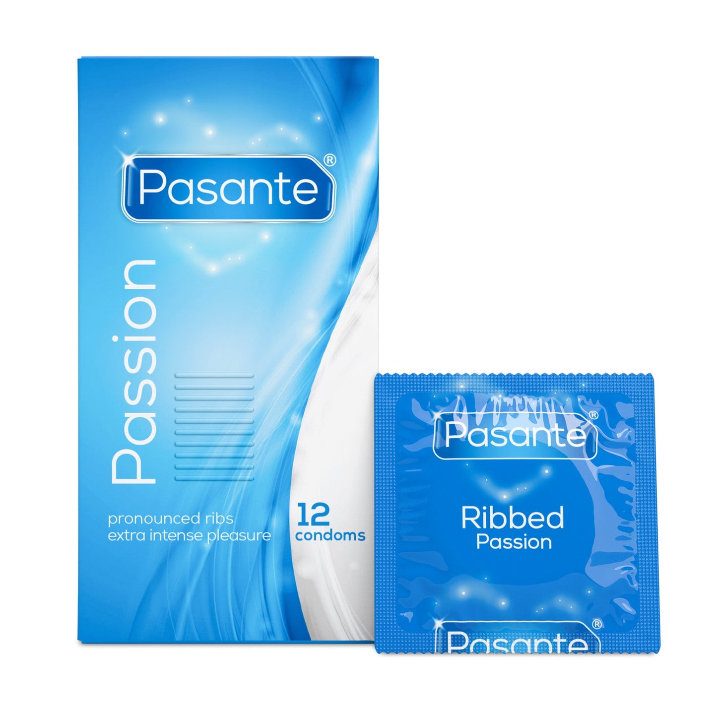 Pasante Passion Ribbed Condoms 12 Pack – Pasante Healthcare Ltd.